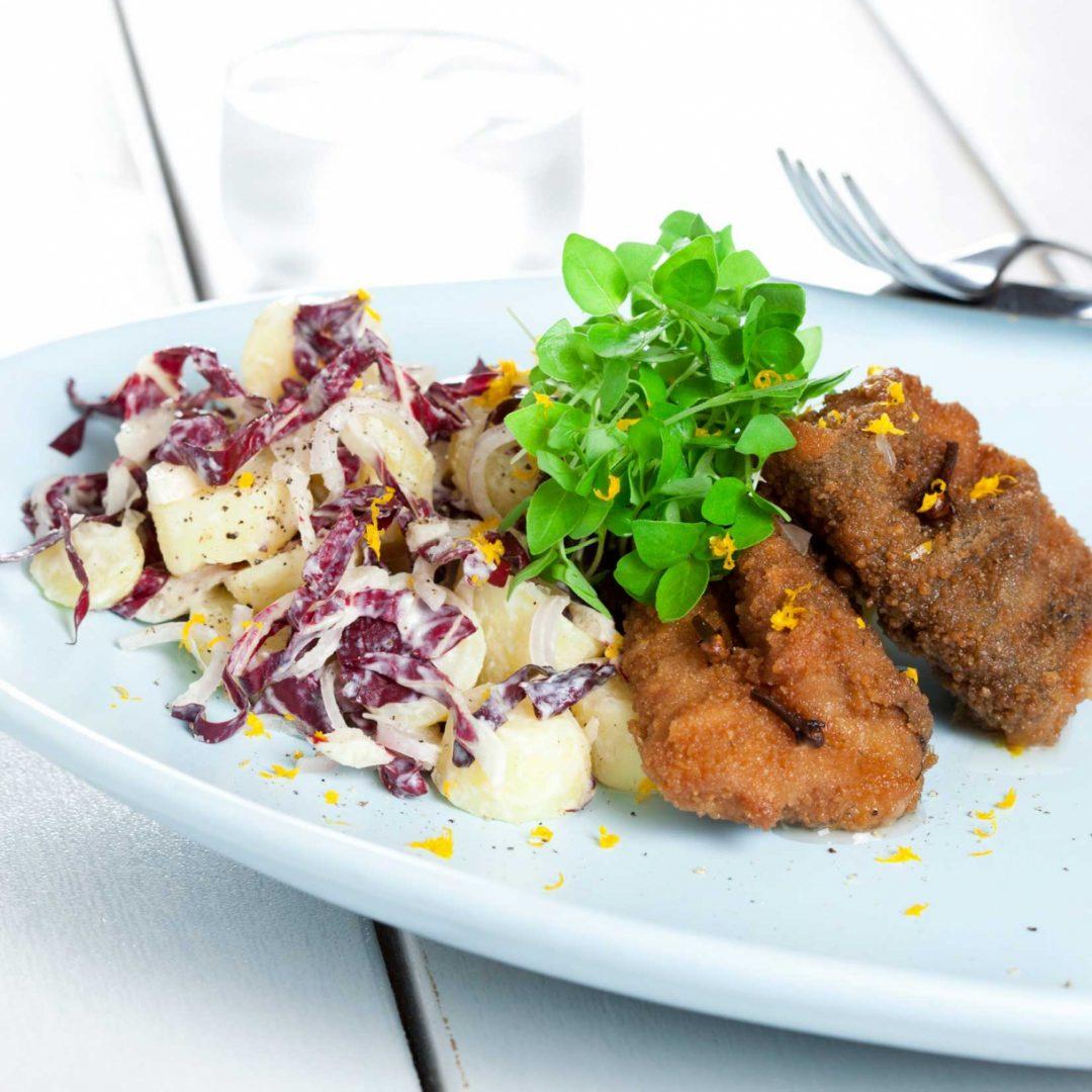 Stegte sild med sprød kartoffelsalat - Tenax